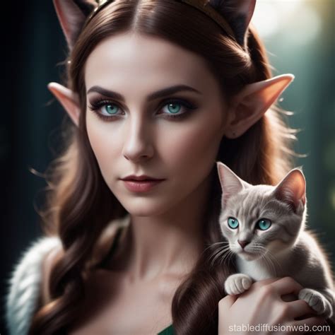 An Evil Female Elf With Feline Features Stable Diffusion Online