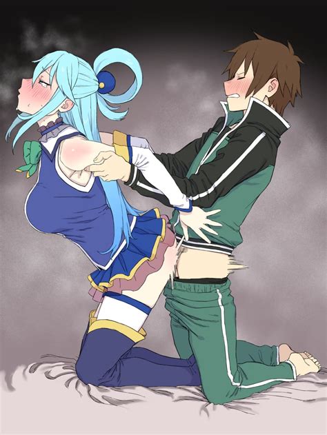 Aqua And Satou Kazuma Kono Subarashii Sekai Ni Shukufuku Wo Drawn By