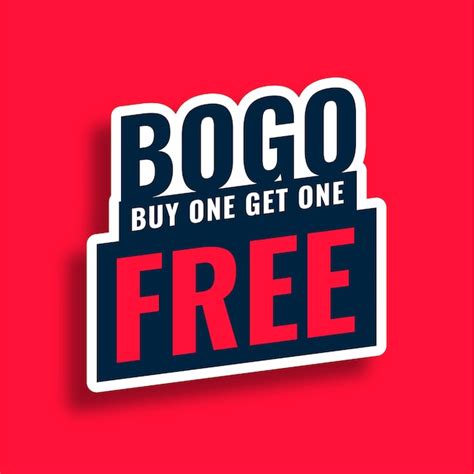 Bogo Buy One Get One Free Sale Banner Free Vector