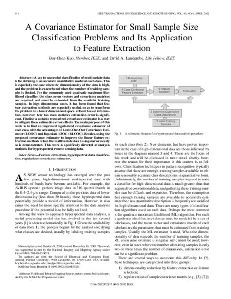 Pdf A Covariance Estimator For Small Sample Size Classification