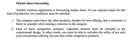 Solved Another Common Application Is Forecasting Market