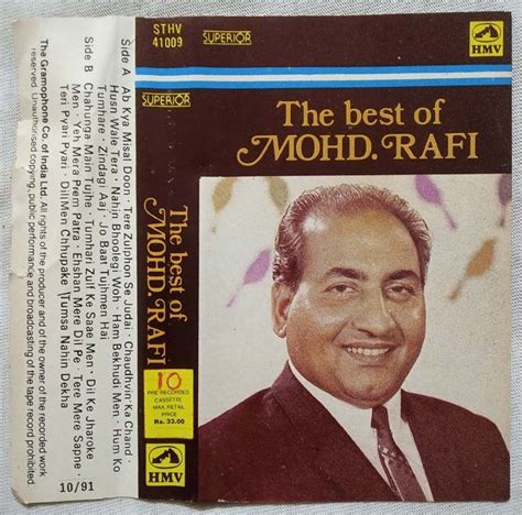 The Best Of Mohd Rafi Hindi Audio Cassette Tamil Audio Cd Tamil Vinyl Records Tamil Audio