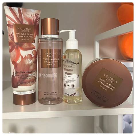 Vs Vanilla Bean Macadamia 4pc Set New Full Size Shower Skin Care