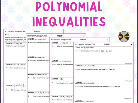 Polynomial Inequalities Circuit Training 15 Problems Teaching