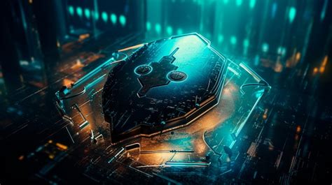 Premium Photo Wallpaper Illustration And Background Of Cyber Security Data Protection Shield