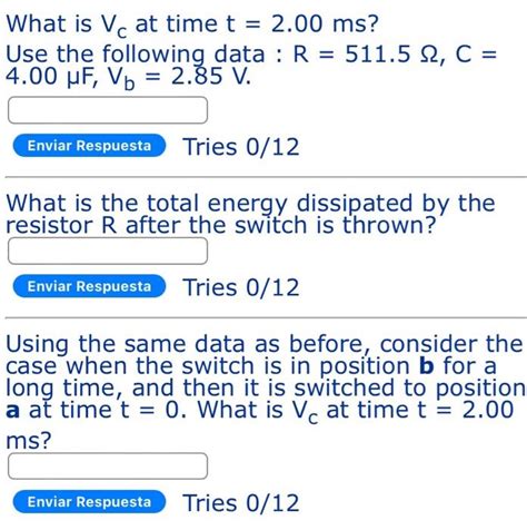 Solved Consider The RC Circuit In The Figure Below The Chegg