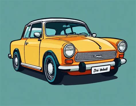 Classic American Car Style Vintage Vehicle Vector Illustration Modern