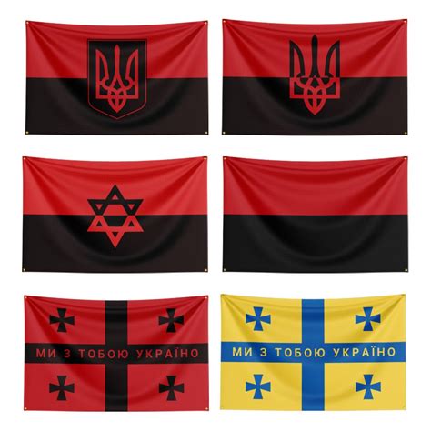 3x5 Ft Upa Ukrainian Insurgent Army Flag Polyester Oun B Paramilitary