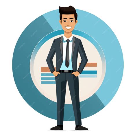 Premium Photo Financial Advisor Isolated Cartoon Character