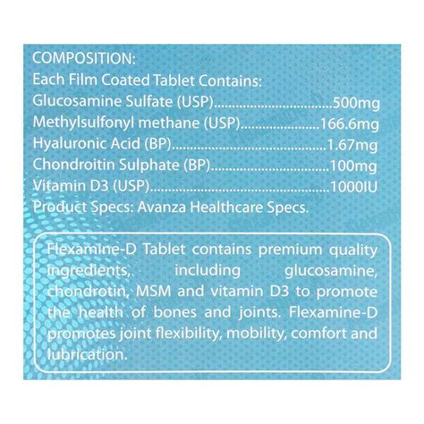 Order Medevox Flexamine D Dietary Supplement 20 Pack Online At Best