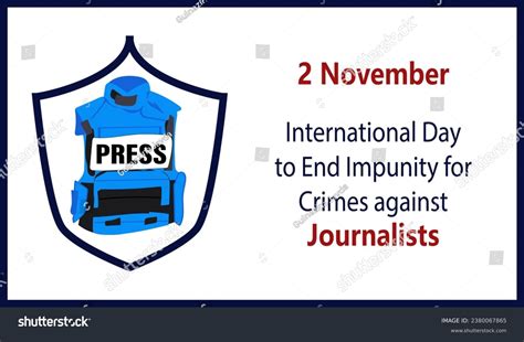 International Day End Impunity Crimes Against Stock Vector Royalty