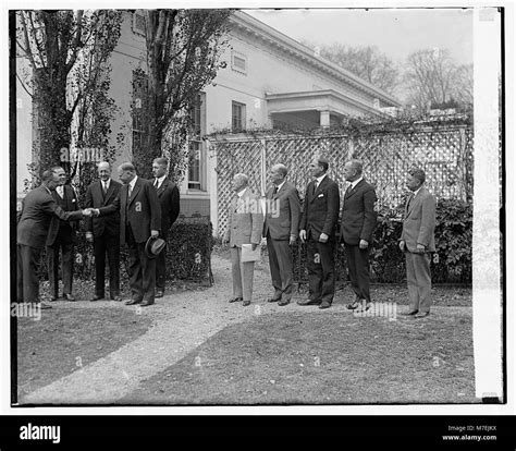 This Photograph Shows President Herbert Hoover With A Group Capturing