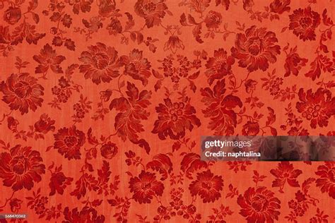 Red Floral Fabric Texture