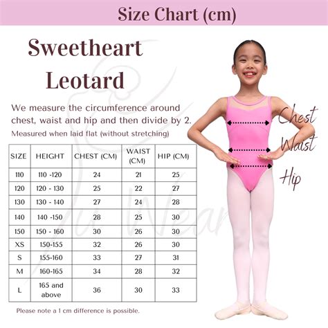Yumiko Leotards Size Chart