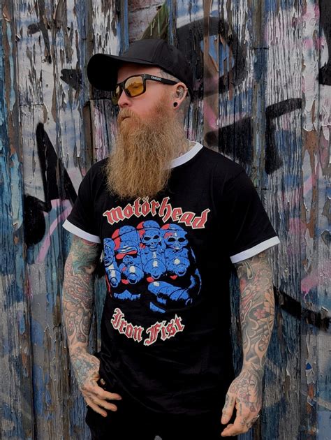 Motorhead Iron Fist Black Eco Ringer T Shirt Eyesore Merch