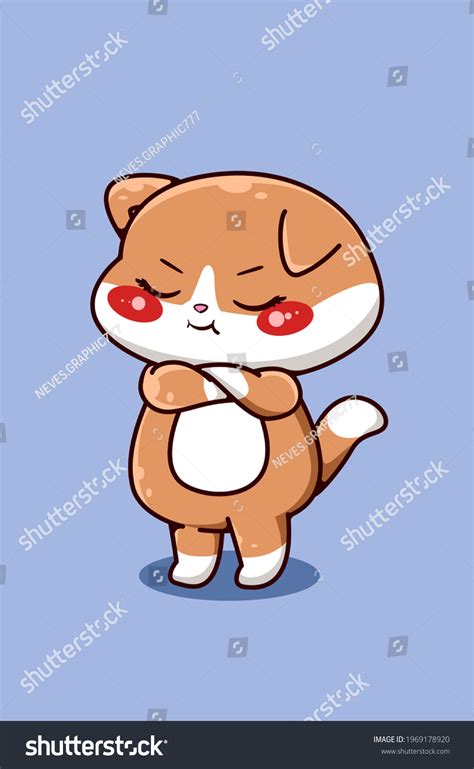 Cute Angry Kitten Cartoon Illustration Stock Vector Royalty Free 1969178920 Shutterstock
