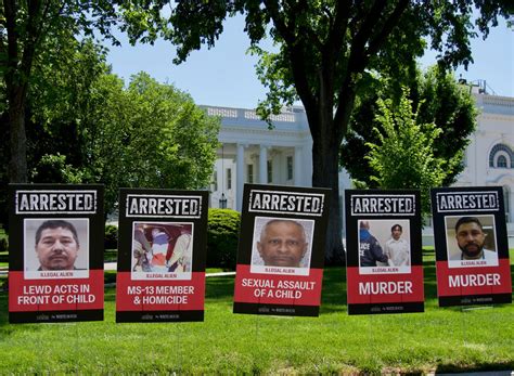 White House Lawn Displays Mugshots Of Arrested Illegal Immigrants And