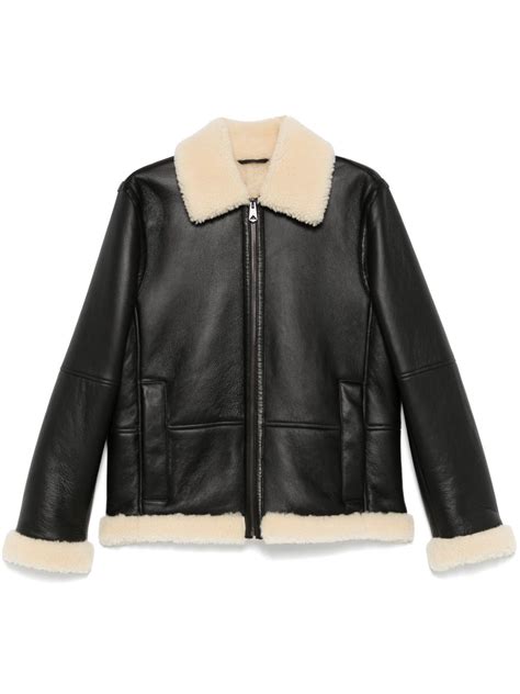 Paul Smith Leather Jacket Black Farfetch Uk