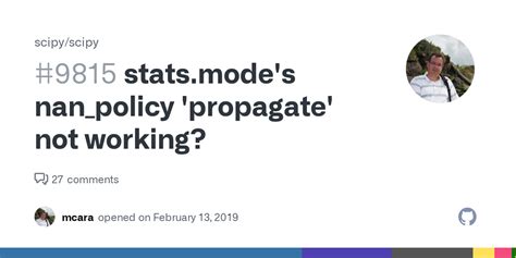 Stats Mode S Nan Policy Propagate Not Working Issue Scipy Scipy GitHub