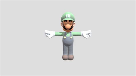 Wii U Super Mario 3d World Luigi Download Free 3d Model By