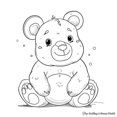 Kawaii Bear Coloring Pages