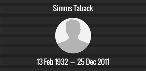 Simms Taback Death Anniversary