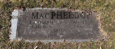 E Joseph Macpherson Unknown 1929 Find A Grave Memorial