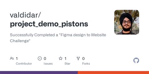 Github Valdidarprojectdemopistons Successfully Completed A Figma Design To Website Challenge