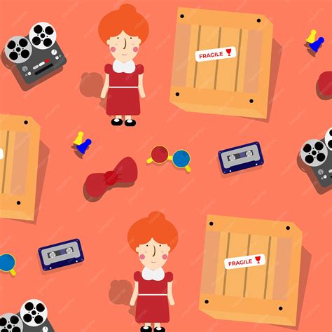 Premium Vector Cute Doll Pattern