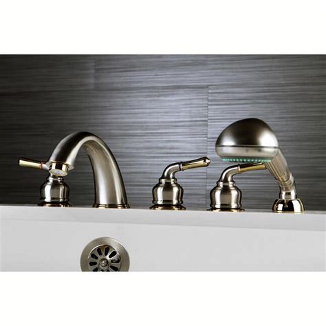 Kingston Brass Magellan Brushed Nickelpolished Brass 3 Handle Deck