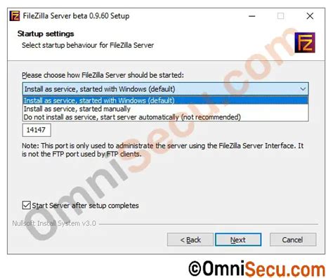 how to install filezilla ftp server