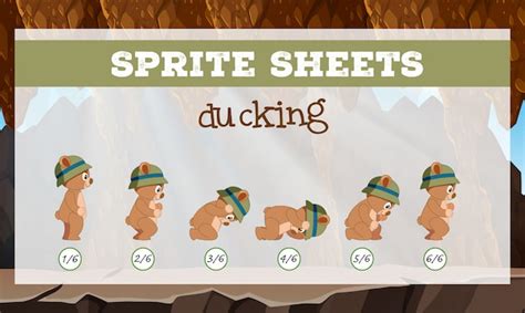 Sprite Sheet Beer Ducking Gratis Vector