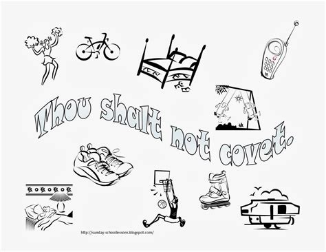 Ten Commandments Coloring Pages Kjv
