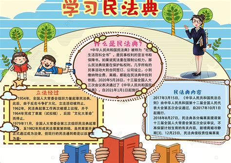 Primary School Students Learn The Civil Code Propaganda Manuscript