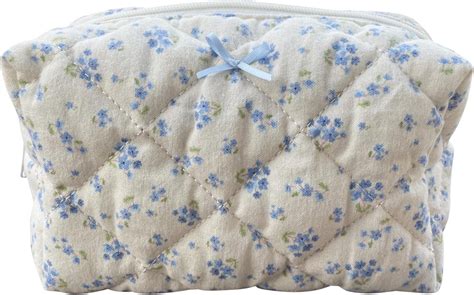 Zunuonuo Cotton Quilted Makeup Bag Coquette Accessories