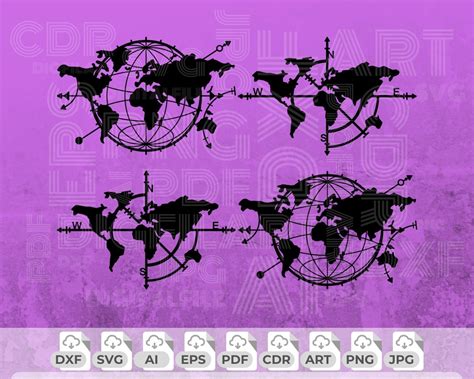 World Map Svg World Traveler Svg Earth Png Compass World Map World