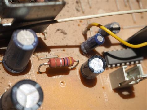 Resistor On Industrial Printed Circuit Board Stock Image Image Of Engineering Yellow 283481947 Resistor On Industrial Printed Circuit Board Stock Image Image Of Engineering Yellow 283481947