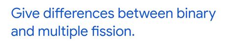 Give Differences Between Binary And Multiple Fission Filo