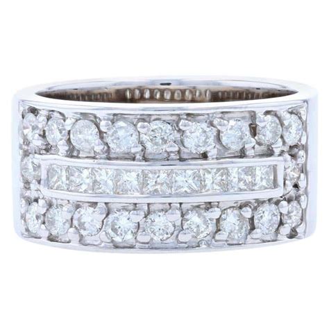 14 Karat White Gold Diamond Band Bridal Ring For Sale At 1stdibs