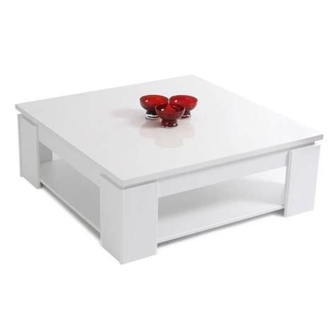 Table Basse Carree Blanc Laque Idee Et Astuce De La Maison