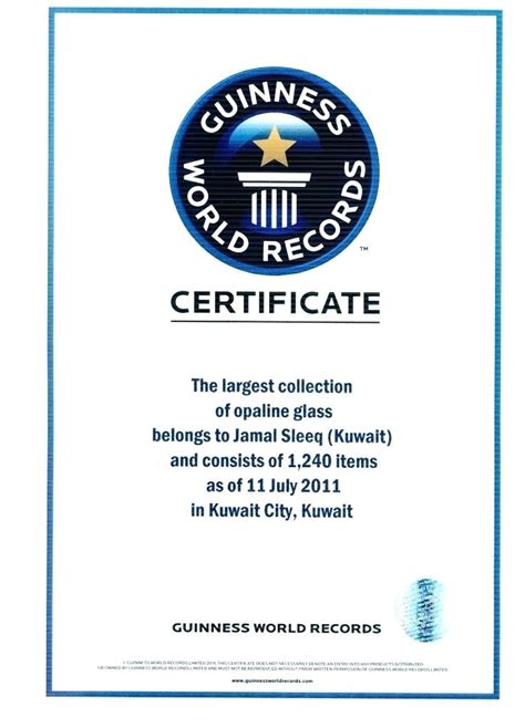 Guinness World Record Certificate Template 9 Professional Templates