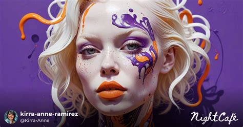 Colorful Graffiti Art Of A Flirty Albino Woman Ai Art
