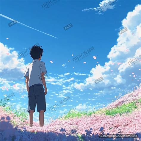 Ai创作图新海诚动漫风 新海诚动漫风装饰画 新海诚动漫风格 仰望天空少年的心 天空下小木槿 新海诚风格插画 新海诚 蒲公英的约定回忆 新海诚风格 你的名字 望向天空的梦 动漫天空 宫崎骏动画
