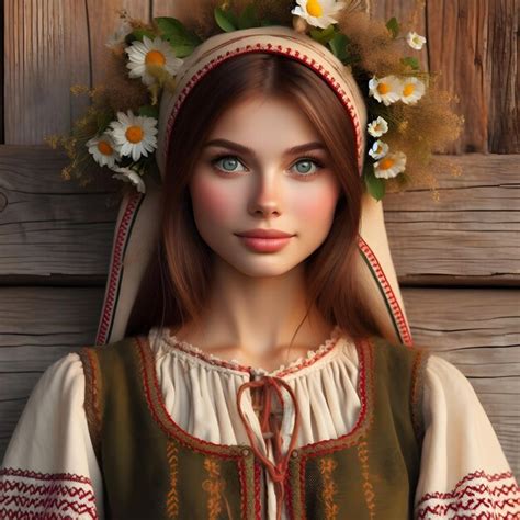 Premium Photo Slavic Rustic Style Fashion