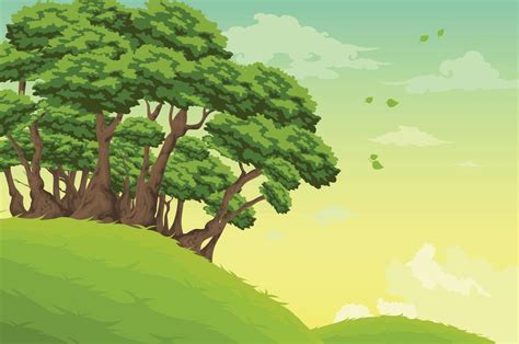 Cartoon Tree Background Vector Art Icons And Graphics For Free Download