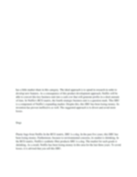 Solution Swot Bivariate Strategy Matrix Neftlix Studypool