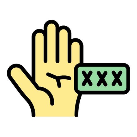 Premium Vector Personal Cyber Password Icon Outline Vector Stop Fraud Secure Money Color Flat