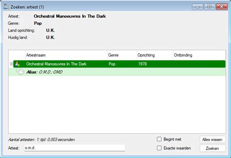 Alias Als Sub Item Muziekdatabase
