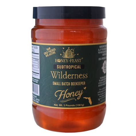 Honey Feast Subtropical Wilderness Honey 3lb Embrace Raw And Unfiltere