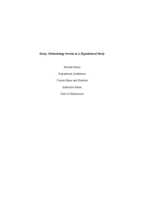 356742849 Methodology Section Essay Methodology Section In A